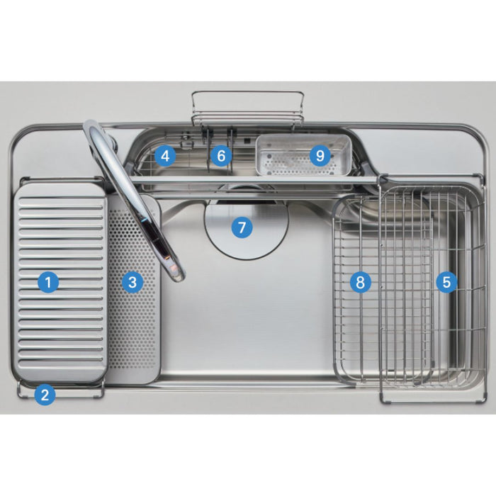 LIXIL 驪住 - 3D立體不鏽鋼靜音大水槽 | 日本原裝進口(A9U壓花款/A9M平光款) - 沐羽衛櫥