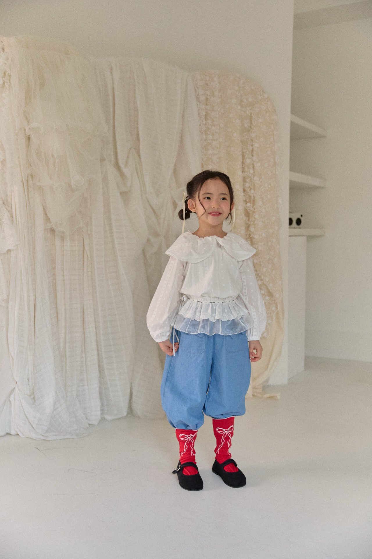 04044蝴蝶結襪(三色) | 春裝新品 - 小樹兒