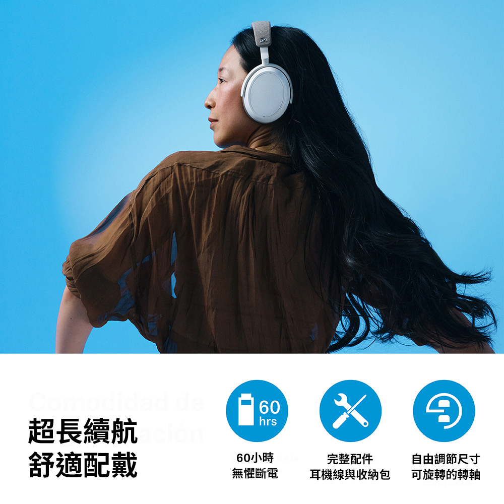 Sennheiser Momentum 4 Wireless M4aebt 第四代主動降噪耳罩式藍牙耳機 藍牙耳機 所有商品